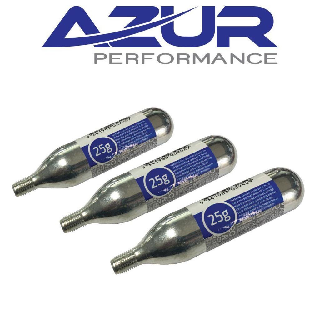 Azur Co2 Air Cartridge 25g - 3 Pack | Ivanhoe Cycles