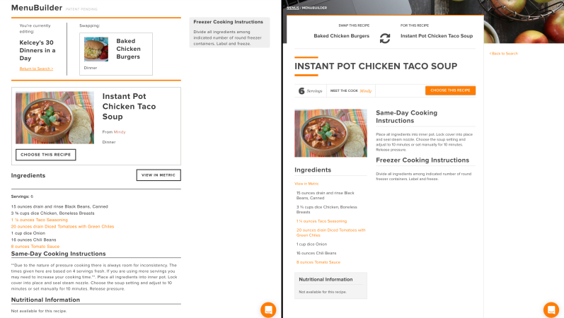 Your MenuBuilder is like NEW! | Once A Month Meals
