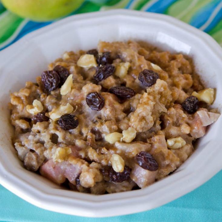 Slow Cooker Pear Oatmeal - Traditional Version | Once A Month Meals