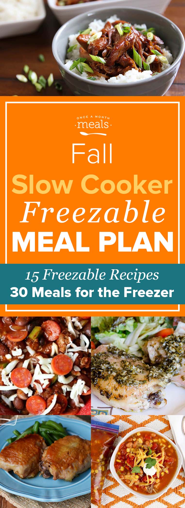 Fall Slow Cooker Monthly Freezer Meal Plan Vol. 3 | Once A Month Meals