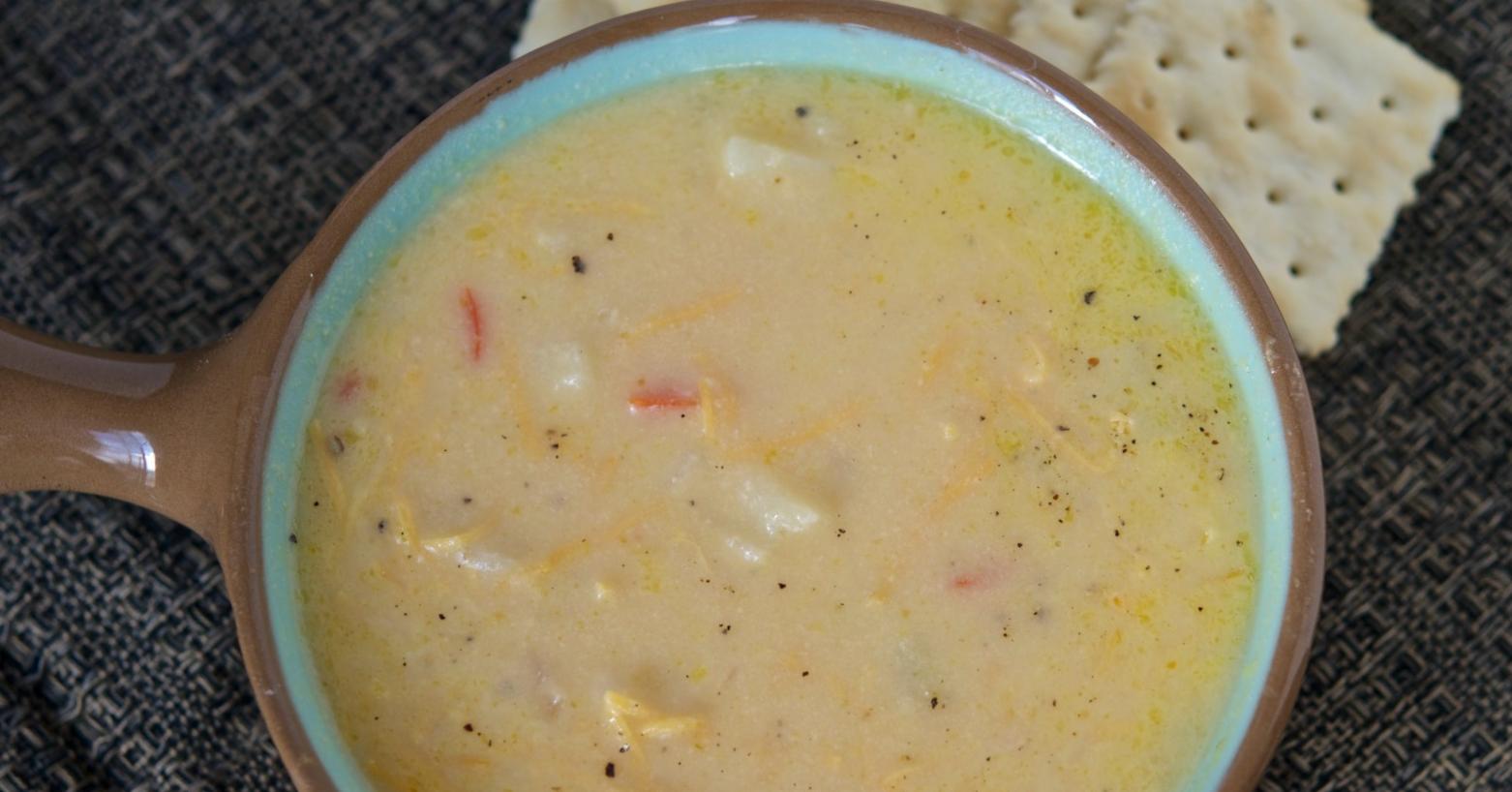 Slow Cooker Cheesy Potato Soup Dump And Go Dinner Once A Month Meals