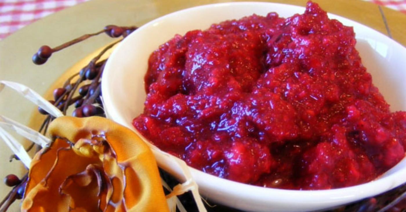 Cranberry Raspberry Relish | Once A Month Meals