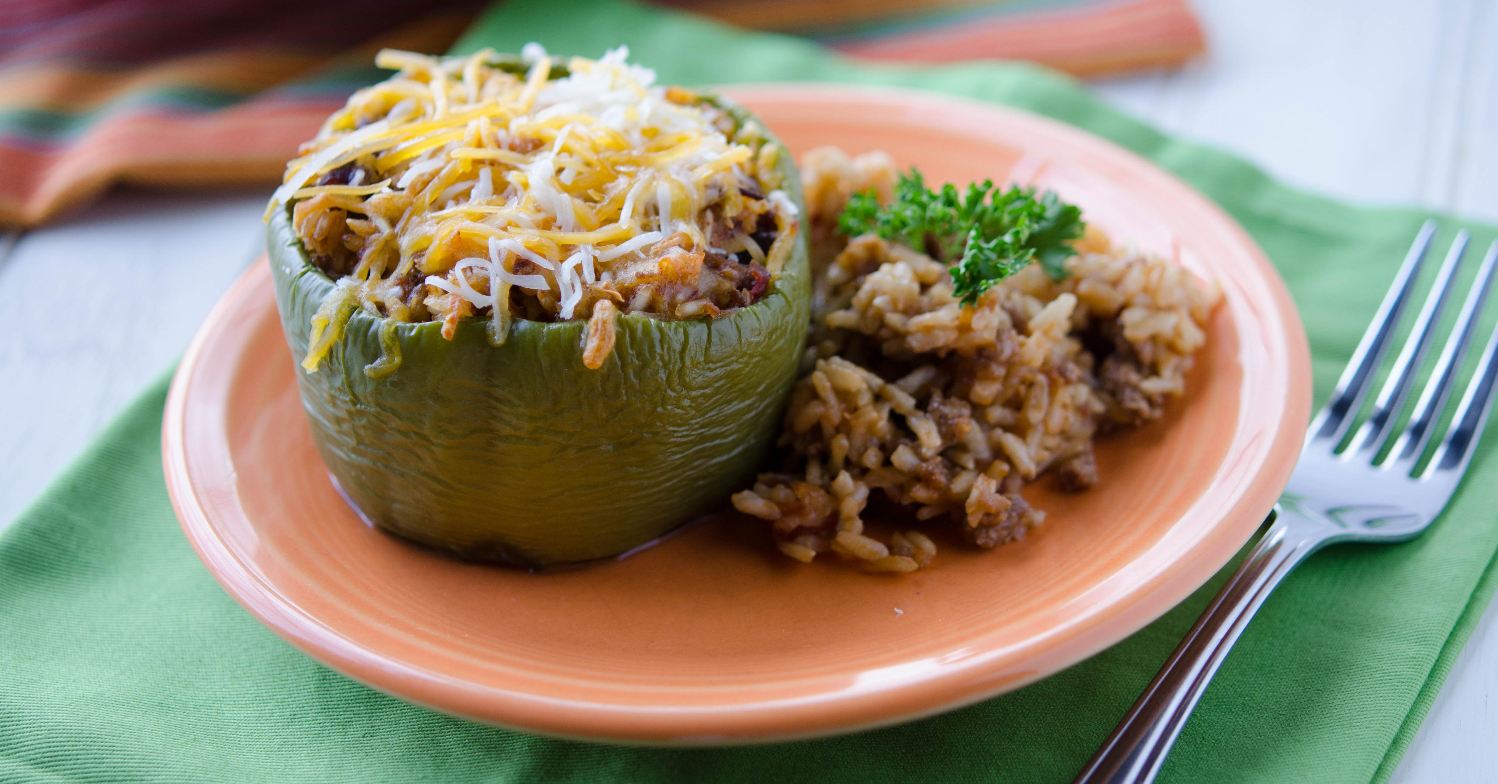 Simple Stuffed Peppers | Once A Month Meals