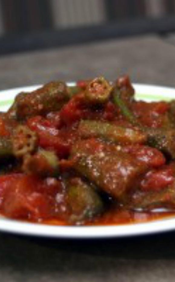 Vegan Tomato Bhindi | Once A Month Meals
