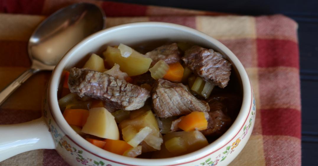 Apple Cider Beef Stew - Dump and Go Dinner | Once A Month Meals