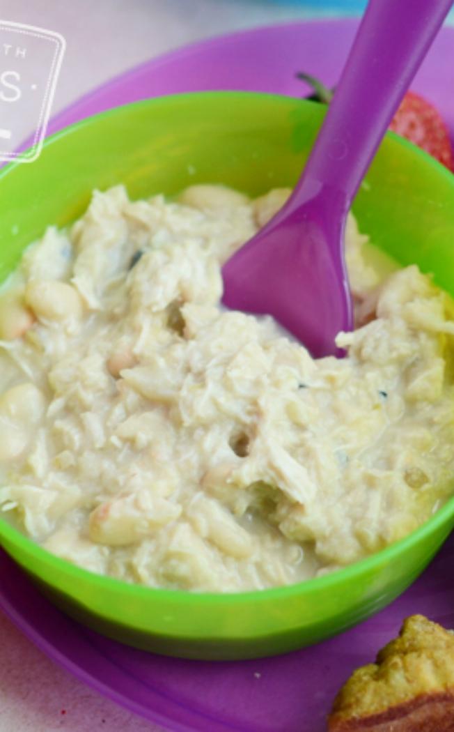 Slow Cooker White Chicken Chili - Dump and Go Dinner | Once A Month Meals