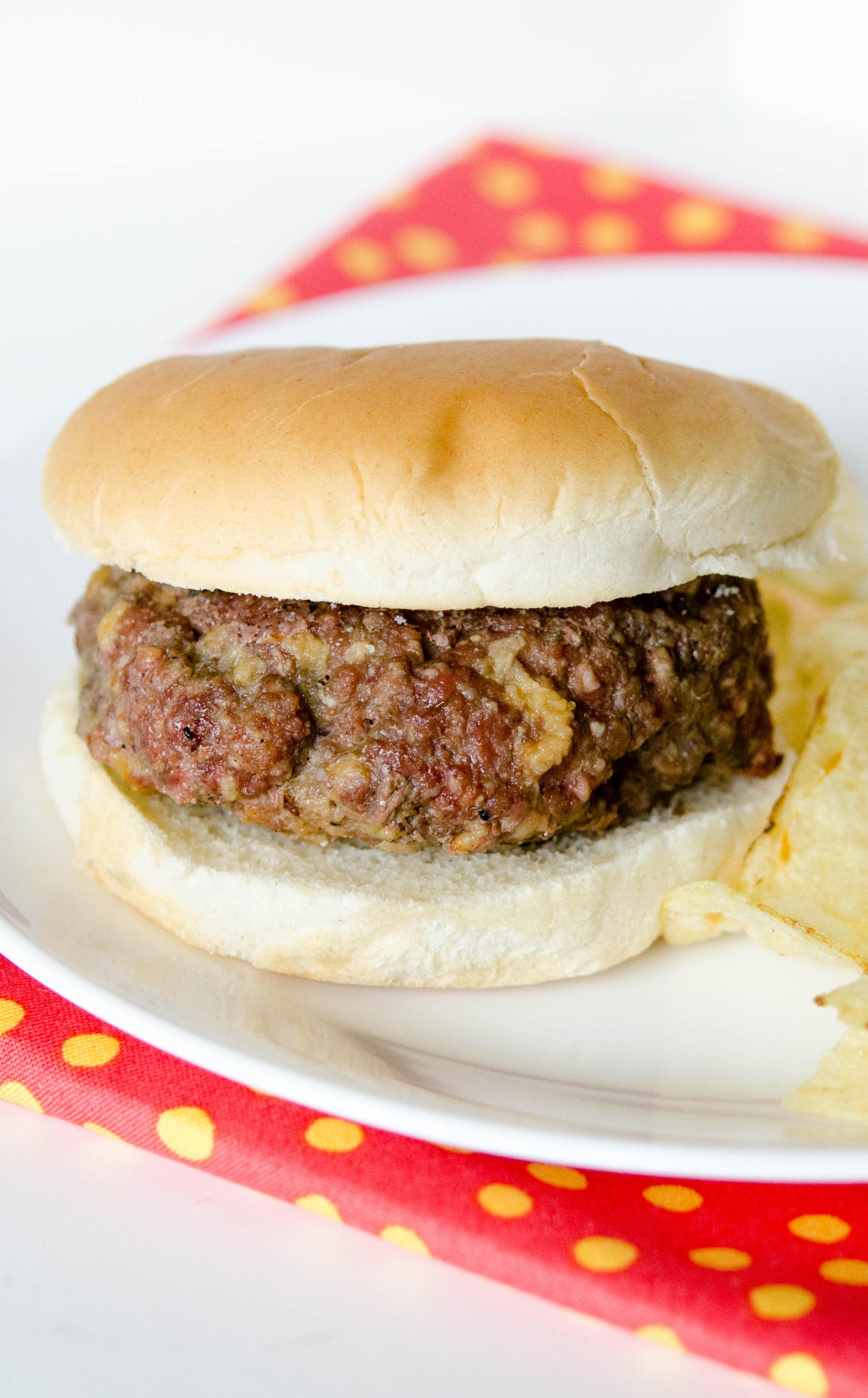 Cheddar Butter Burgers - Dump and Go Dinner | Once A Month Meals