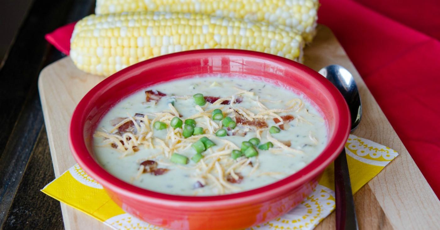 Sweet Summer Corn Chowder - Lunch Version | Once A Month Meals