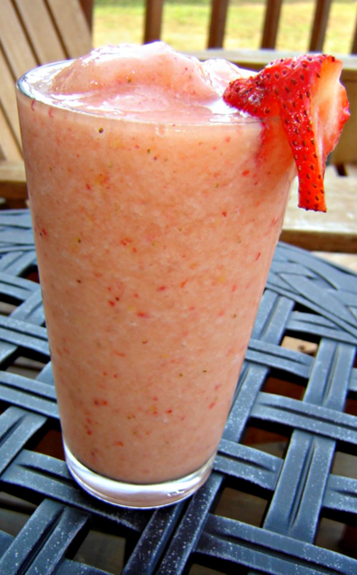 Strawberry Peach All Fruit Smoothie | Once A Month Meals