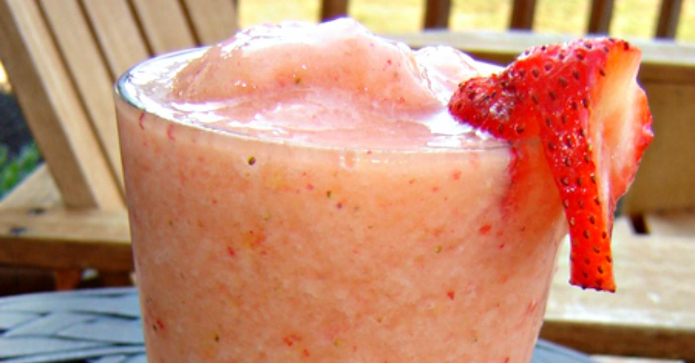 Strawberry Peach All Fruit Smoothie | Once A Month Meals