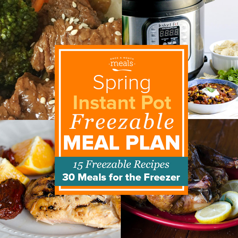 Spring Instant Pot Monthly Freezer Meal Plan Vol. 3 | Once A Month Meals