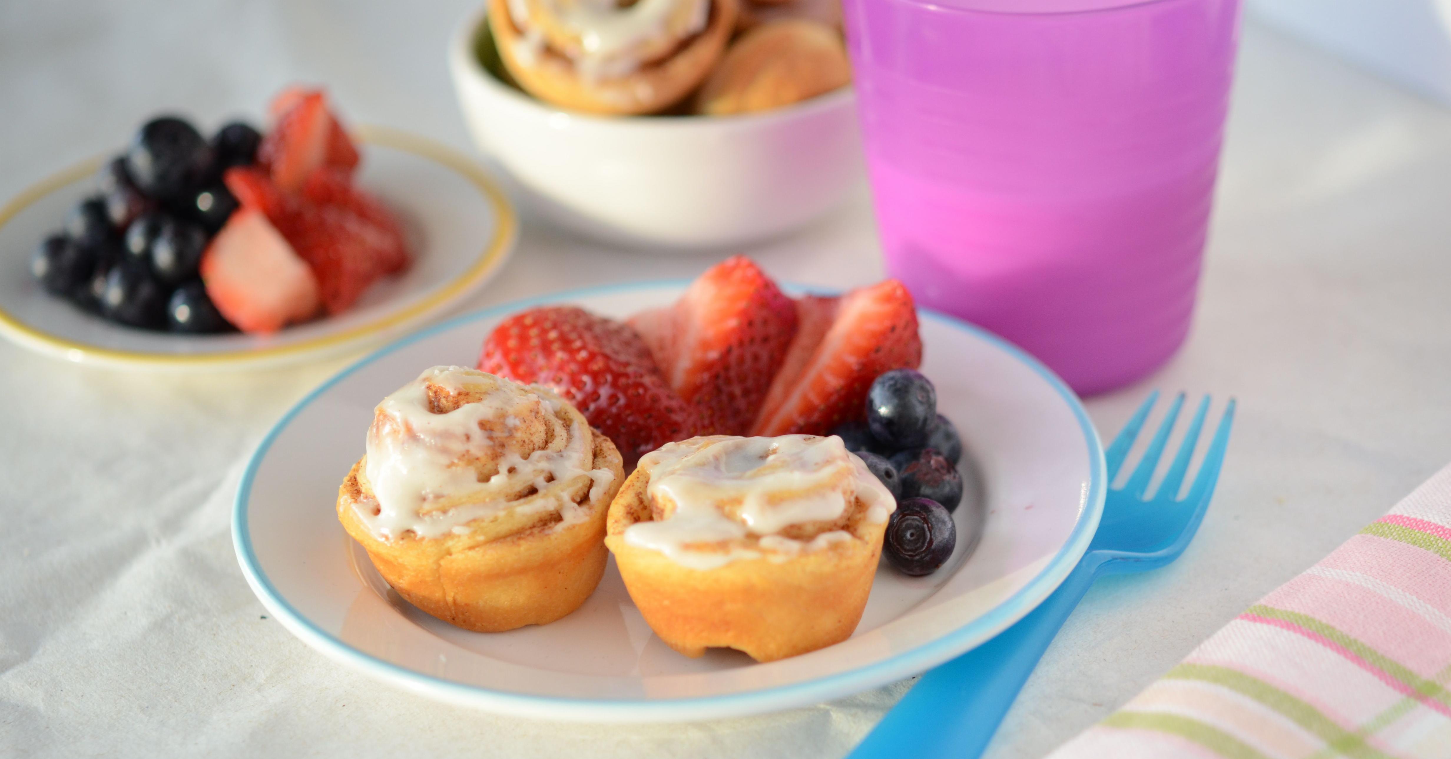 Mini Cinnamon Roll Muffins | Once A Month Meals