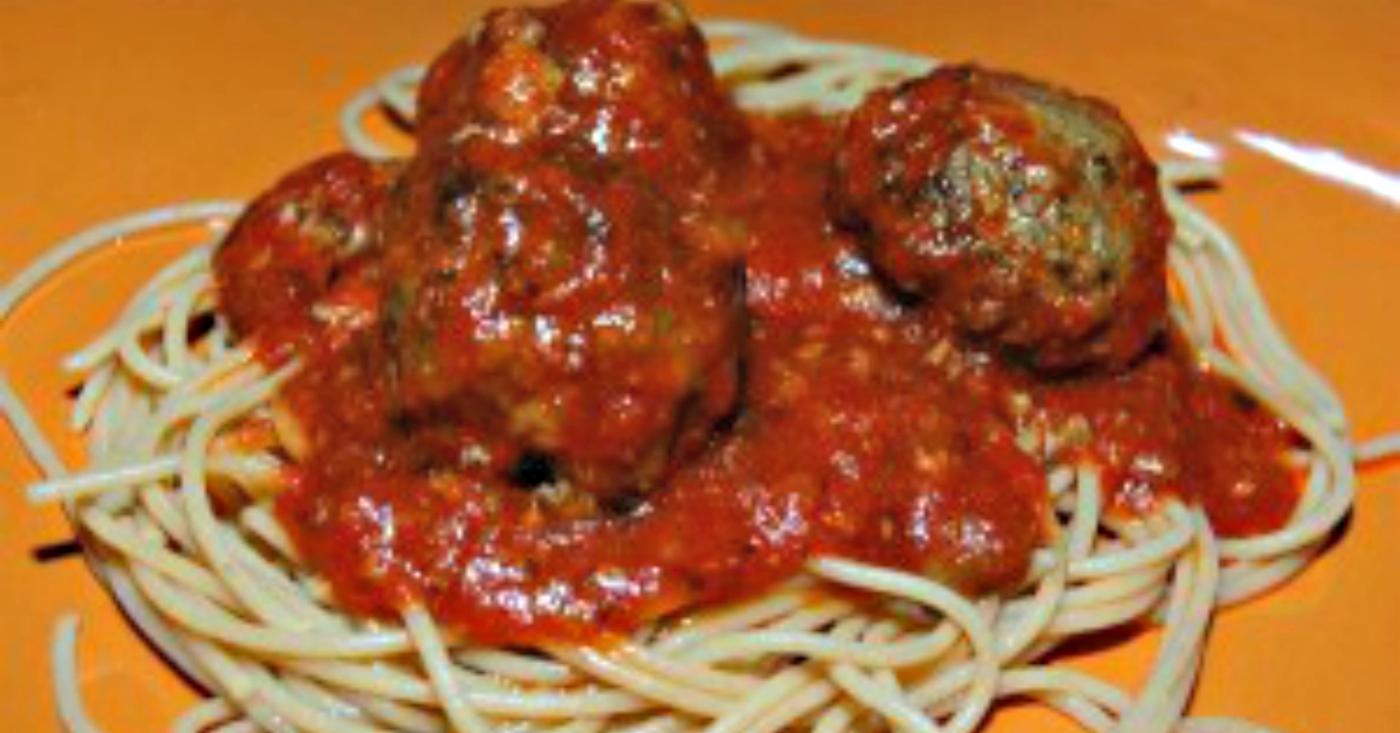 Spaghetti with Meatballs - Lunch Version | Once A Month Meals