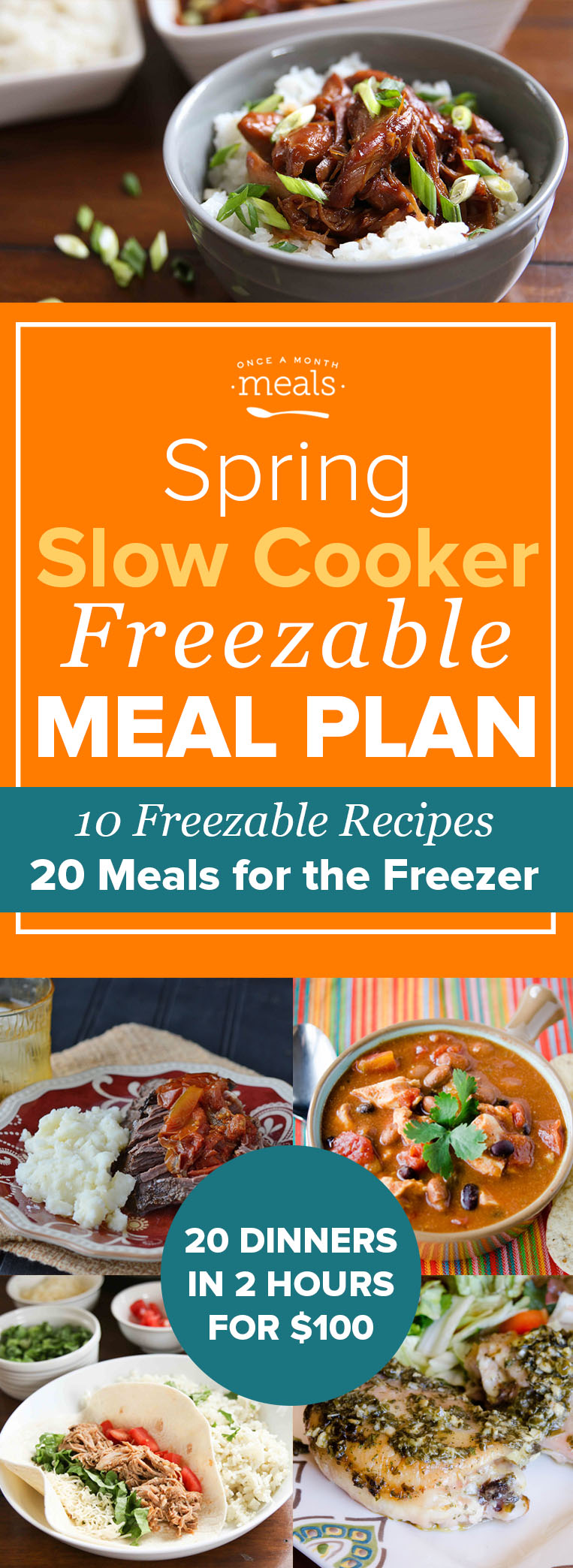 Spring Slow Cooker Dump and Go Mini Freezer Meal Plan Vol. 1 | Once A ...