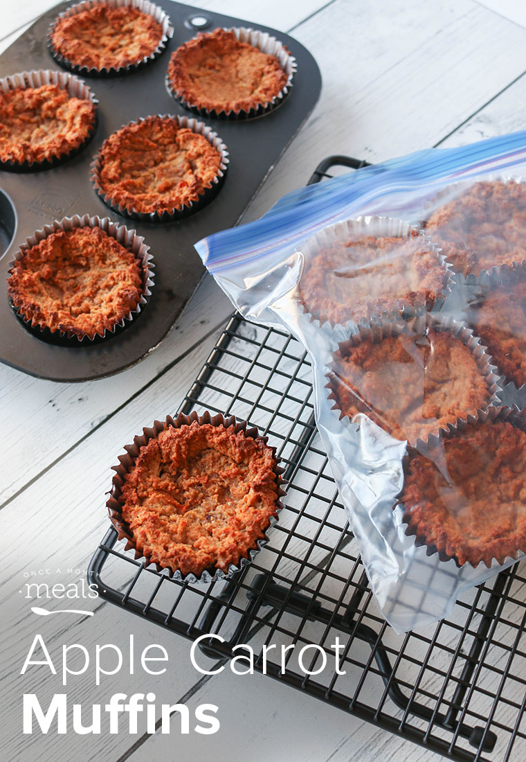 Apple Carrot Muffins | Once A Month Meals