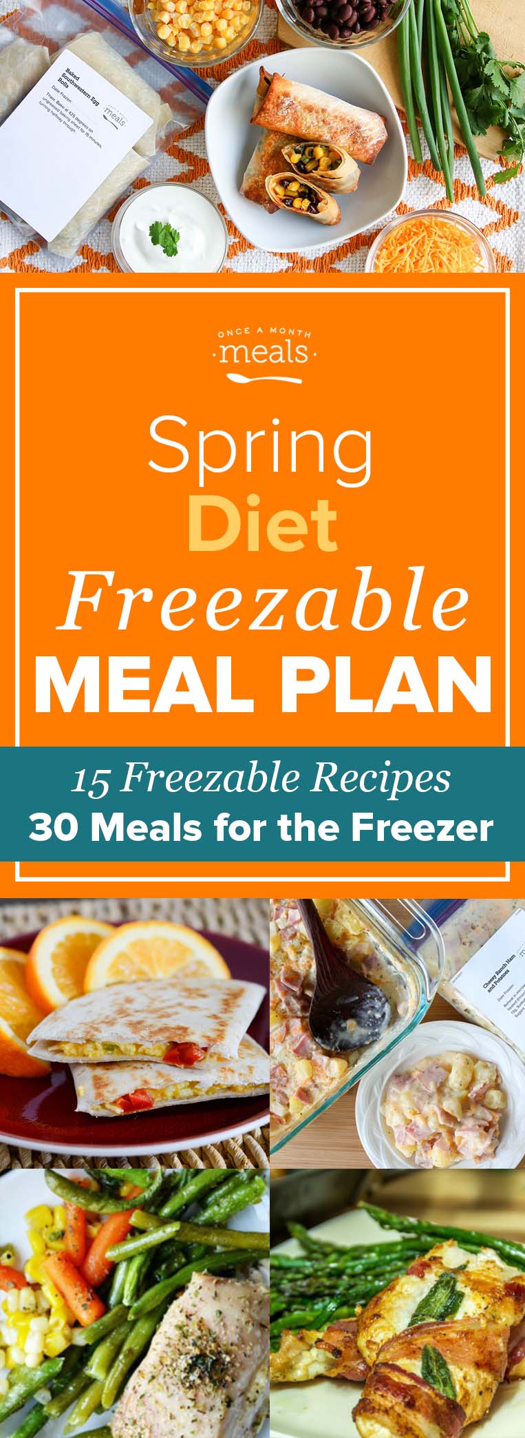 Spring Diet Monthly Freezer Meal Plan Vol. 3 | Once A Month Meals