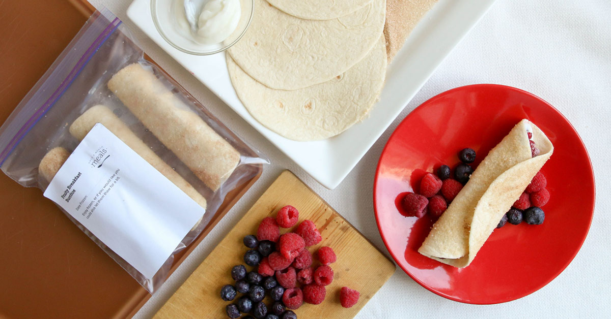 Fruity Breakfast Burritos | Once A Month Meals