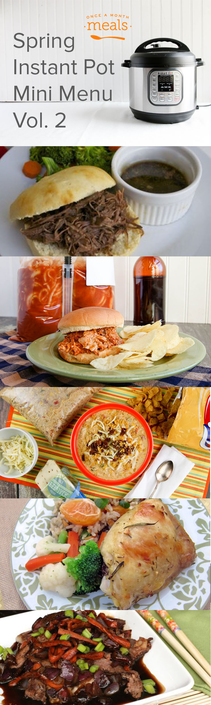 Spring Instant Pot Mini Freezer Meal Plan Vol. 2 | Once A Month Meals