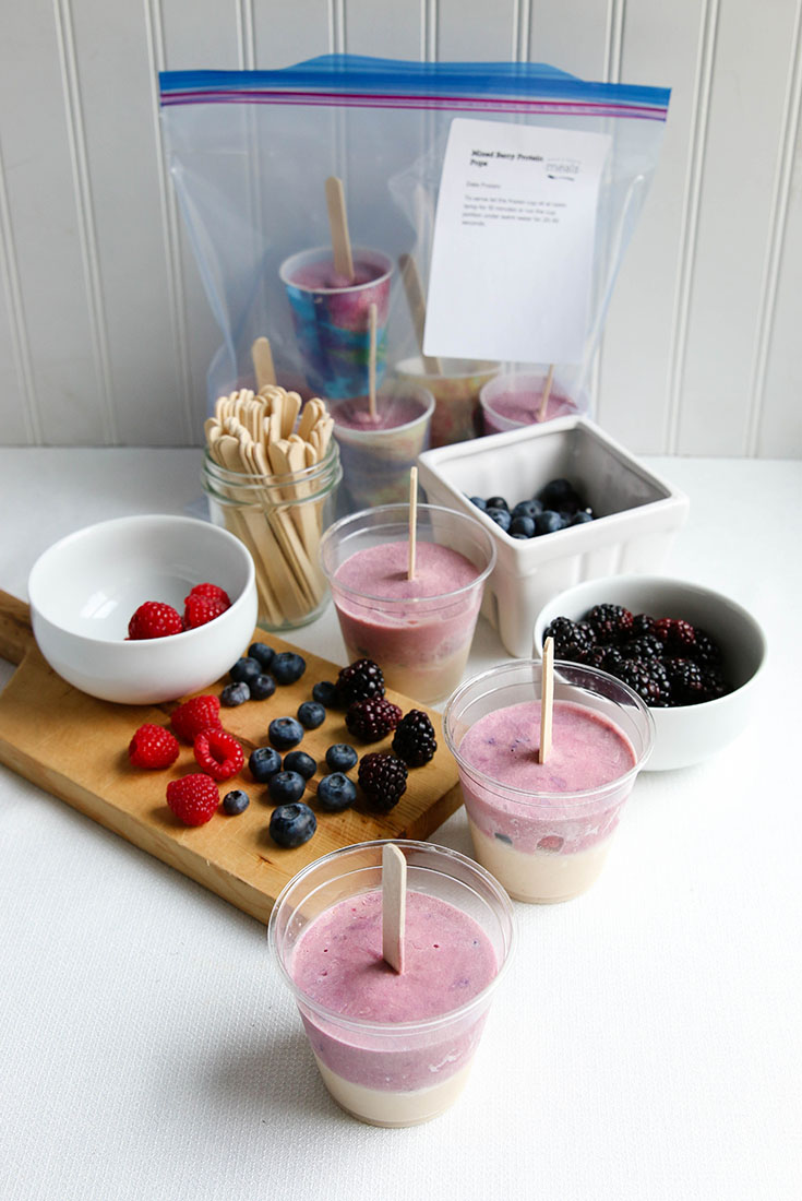 Mixed Berry Protein Pops | Once A Month Meals