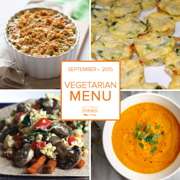 Fall Vegetarian Monthly Freezer Meal Plan Vol. 13 | Once A Month Meals