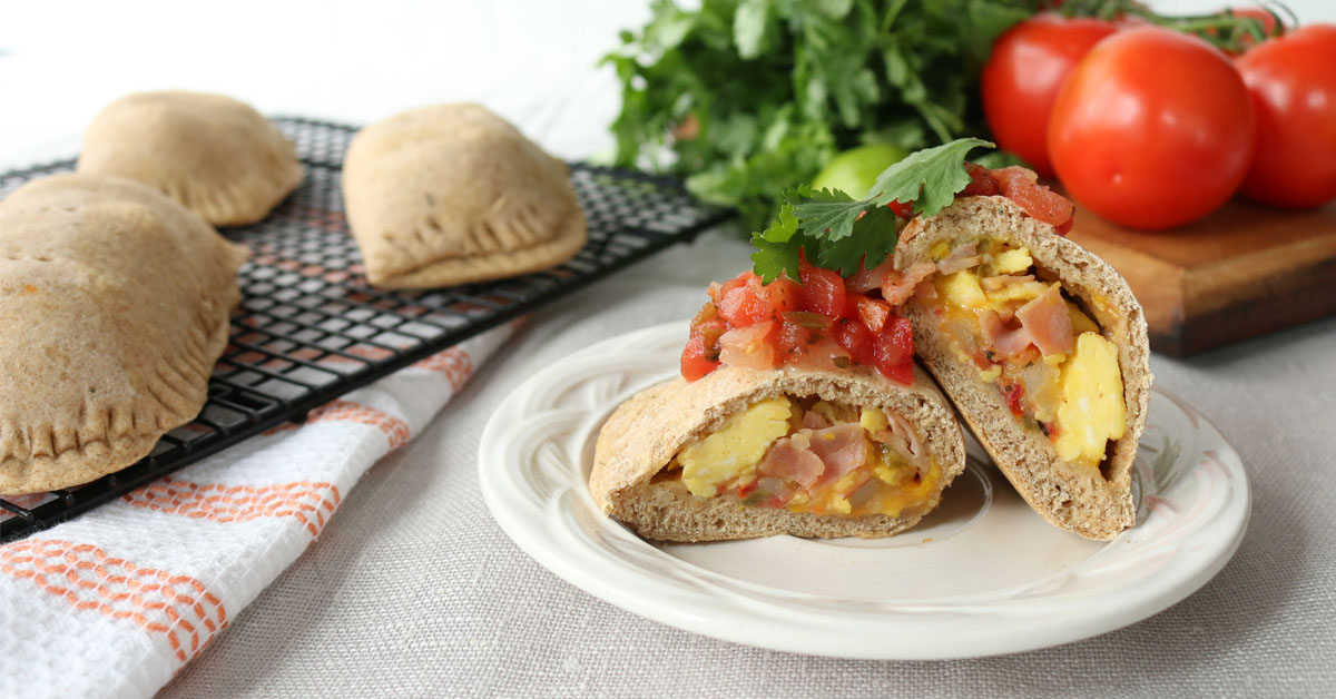 Whole Wheat Southwest Breakfast Mini Calzones | Once A Month Meals