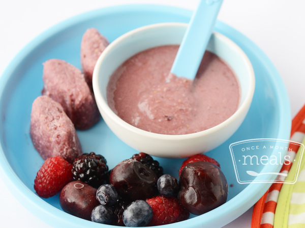 Cherry-Berry Puree (8 months+) | Once A Month Meals