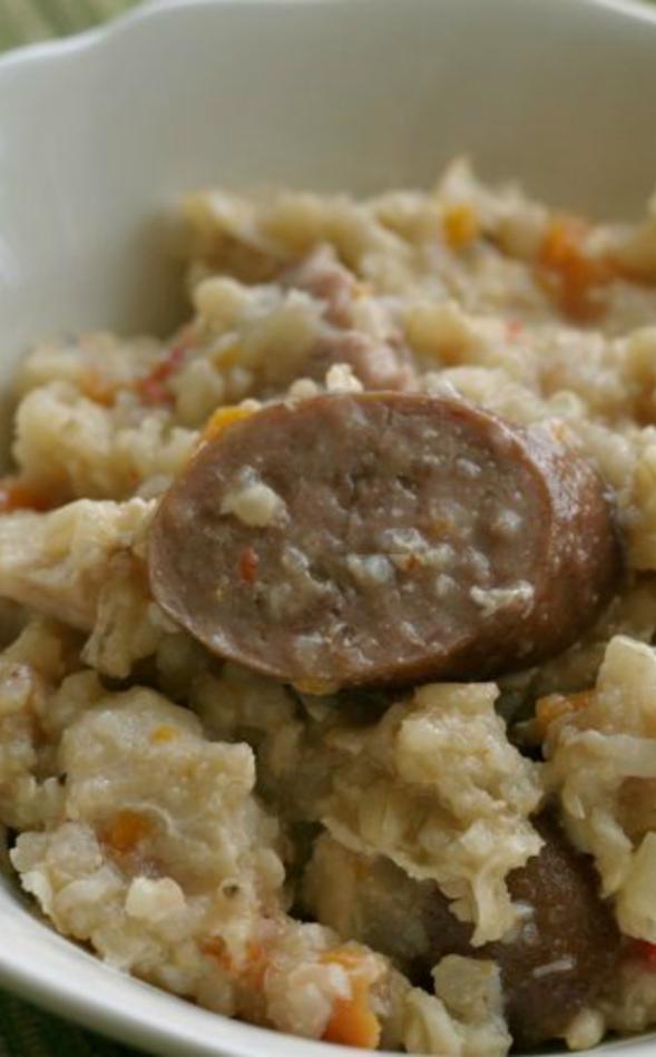 Instant Pot Healthier Spanish Rice with Chicken and Sausage - Dump and ...