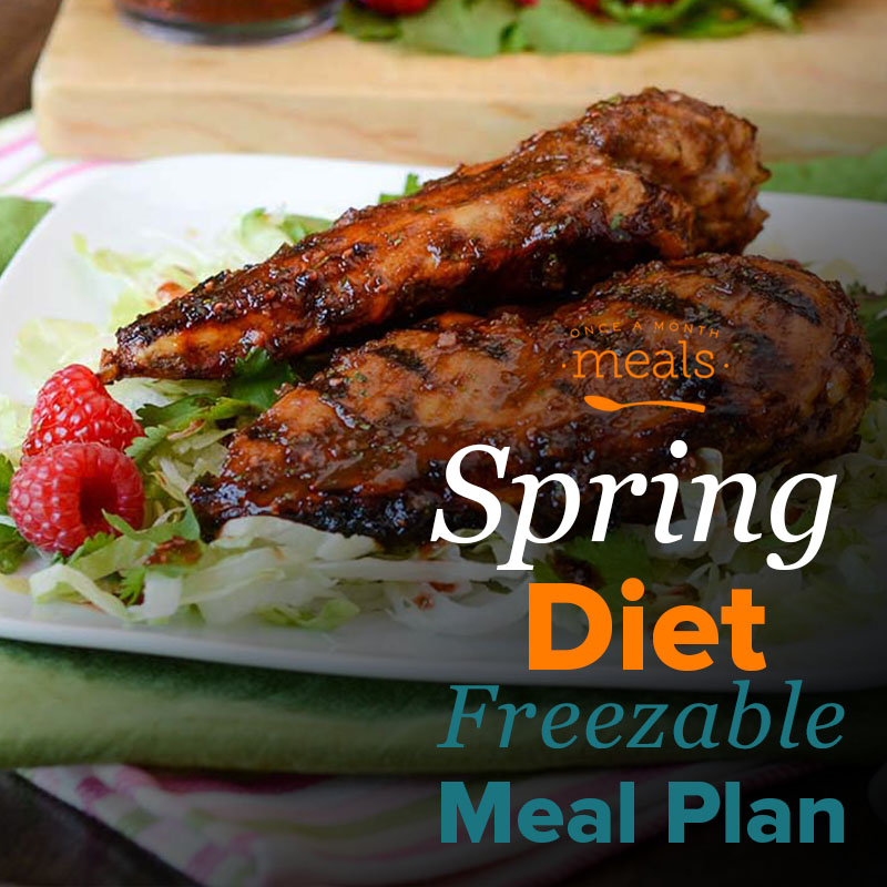 Spring Diet Monthly Freezer Meal Plan Vol. 18 | Once A Month Meals