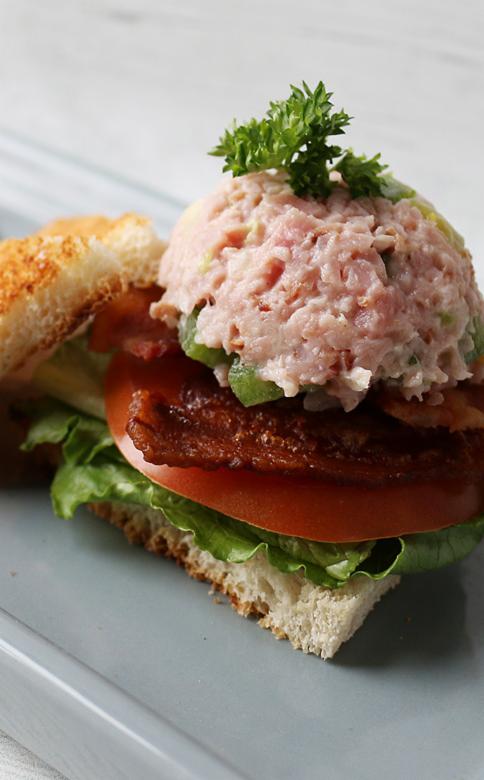 Fancy Ham Salad BLT Sandwich- Dinner Version | Once A Month Meals