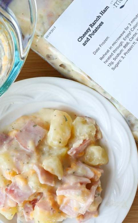 Cheesy Ranch Ham and Potatoes- Dinner Freezer Recipe | Once A Month Meals