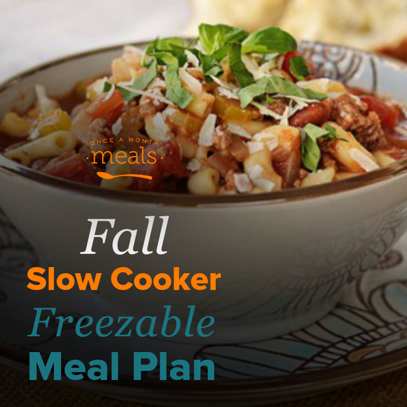 Fall Slow Cooker Monthly Freezer Meal Plan Vol. 5 | Once A Month Meals