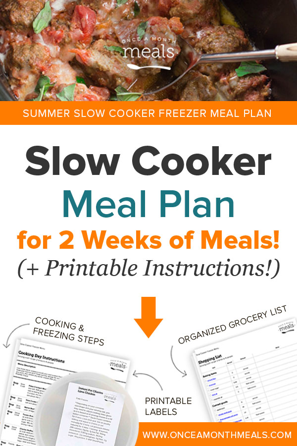Summer Slow Cooker Mini Freezer Meal Plan Vol. 1 | Once A Month Meals