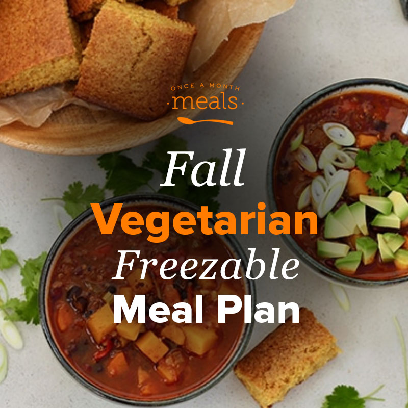 Fall Vegetarian Mini Freezer Meal Plan Vol. 4 | Once A Month Meals
