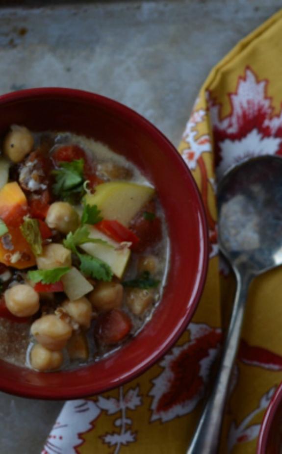 Instant Pot African Coconut Chickpea Soup - Ready to Eat Dinner | Once ...
