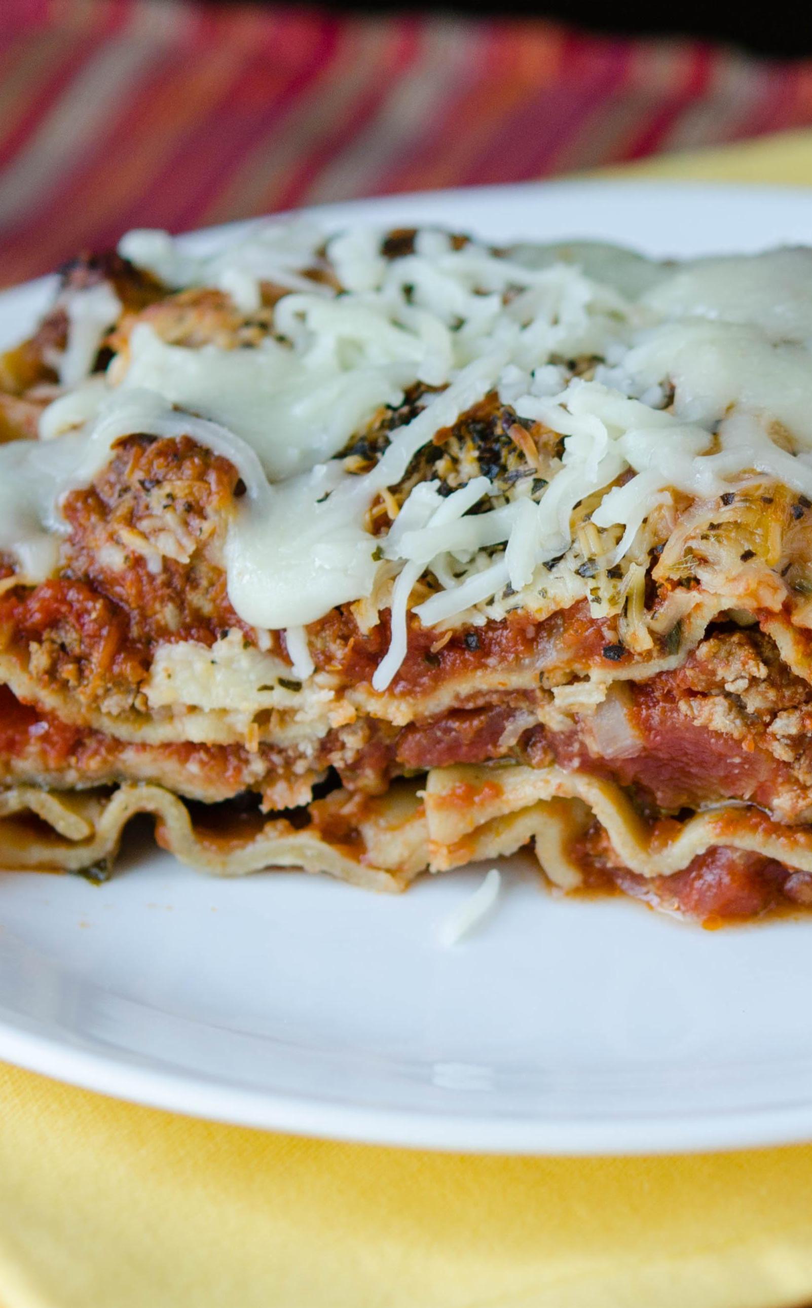 Instant Pot Meaty Mediterranean Lasagna - Lunch | Once A Month Meals