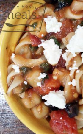 Garden Pasta - Lunch Version | Once A Month Meals