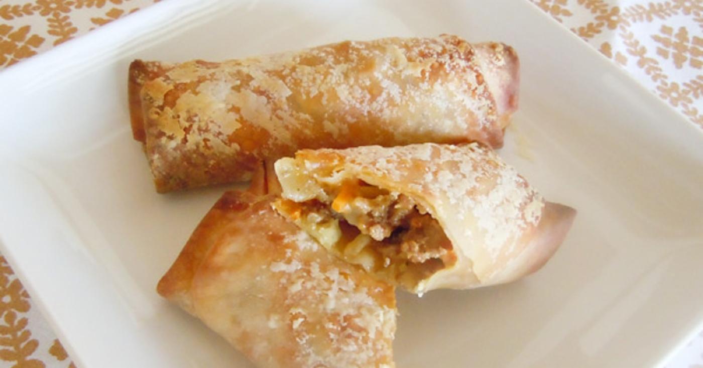 Cheeseburger Egg Rolls - Lunch Version | Once A Month Meals