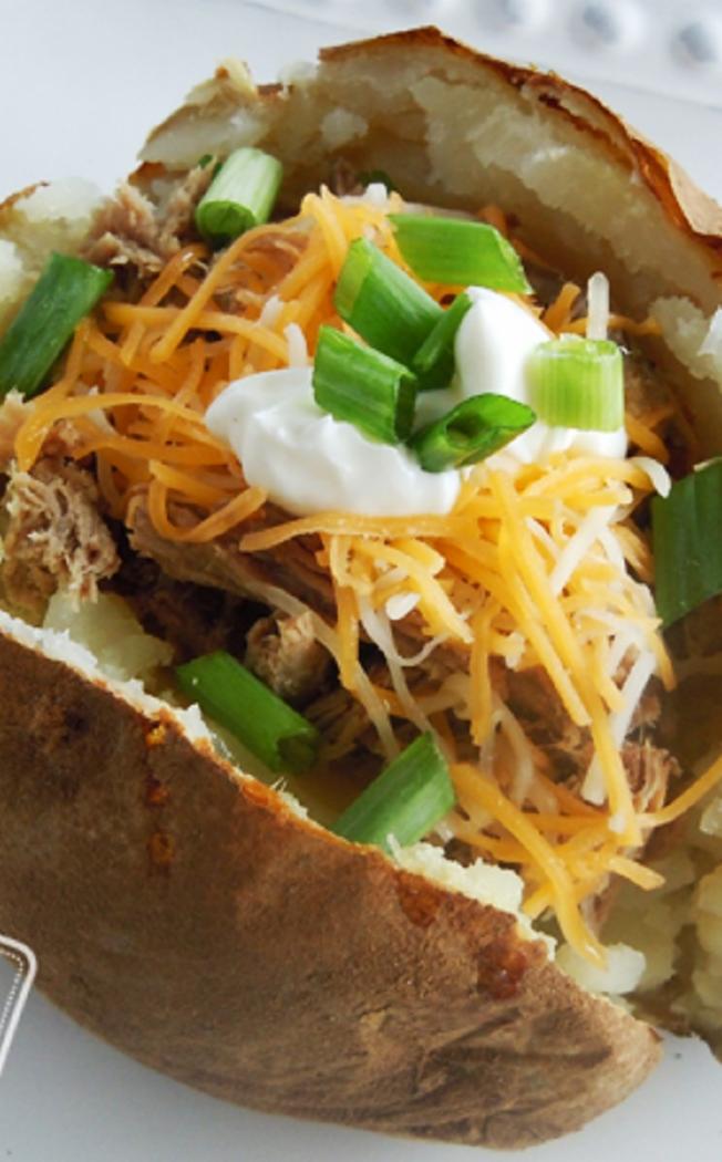 Pulled Pork Stuffed Potatoes - Lunch Version | Once A Month Meals