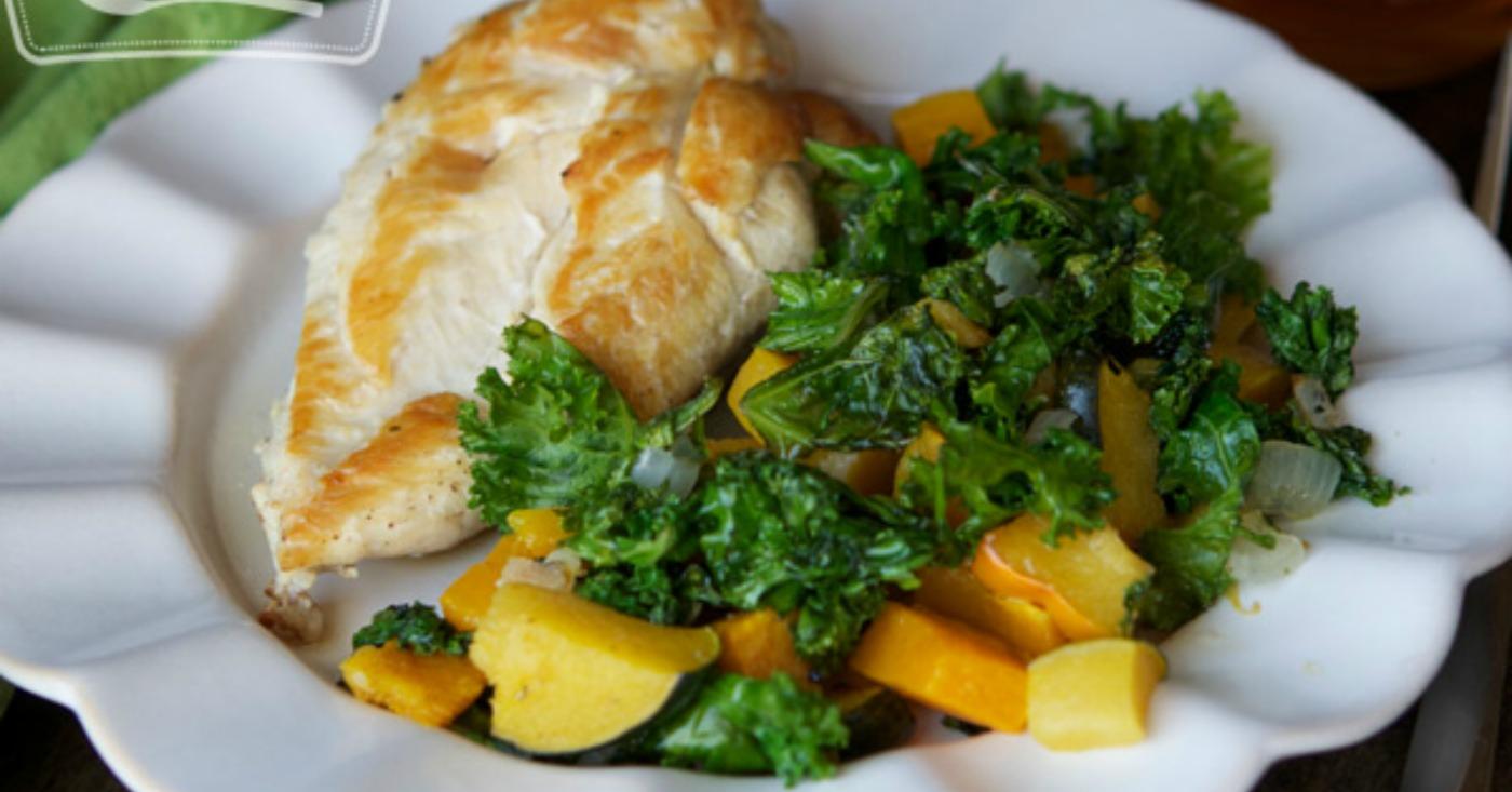 Spiced Chicken, Kale, and Roasted Squash - Lunch Version | Once A Month ...