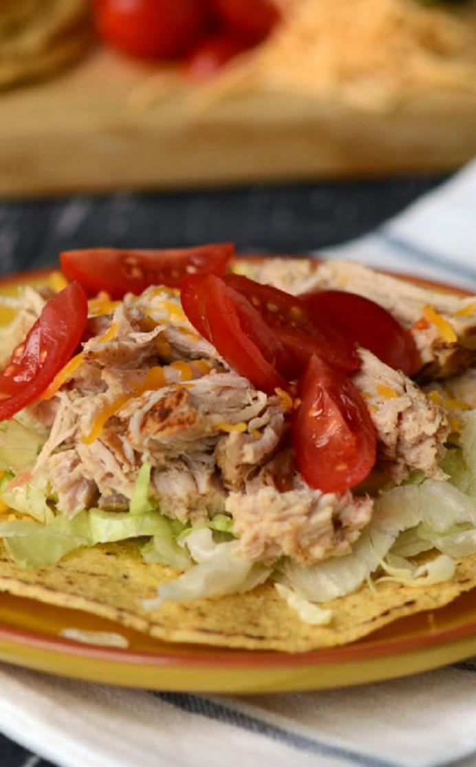 Shredded Pork Tostadas - Lunch | Once A Month Meals