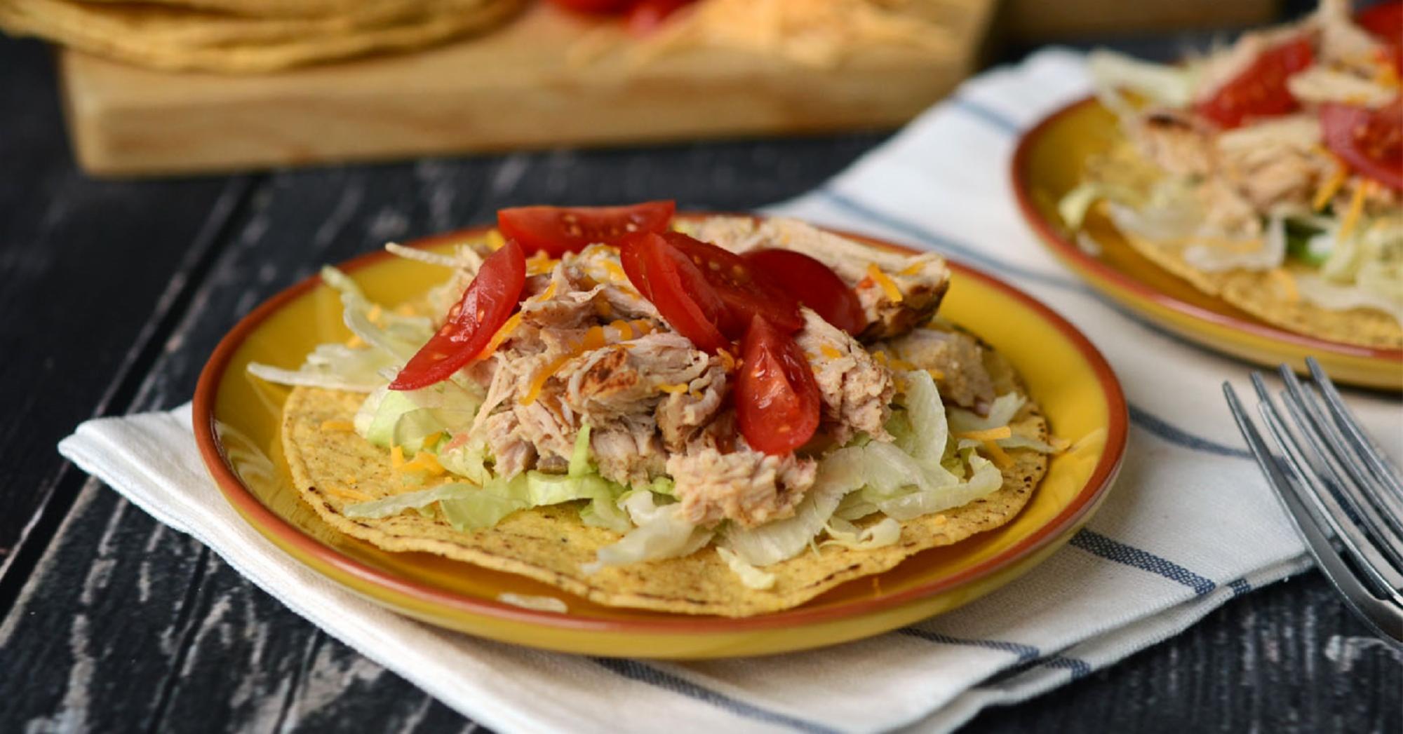 Shredded Pork Tostadas - Lunch | Once A Month Meals