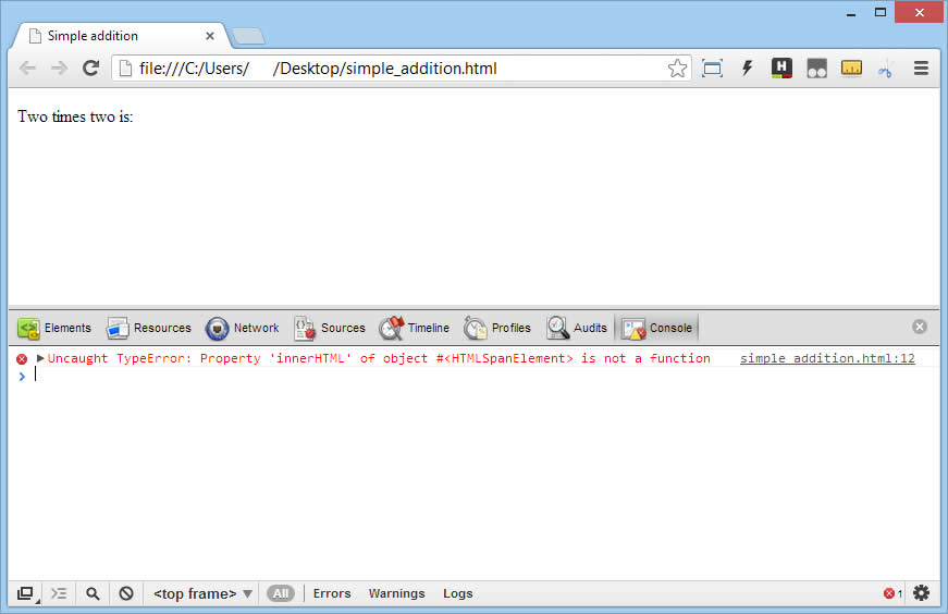 Simple Javascript Debugging With Chromes Console · James Hibbard