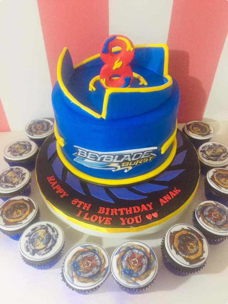 Beyblade Custom Cake for Young Son's | Handmade Fondant Cake by Charm's ...