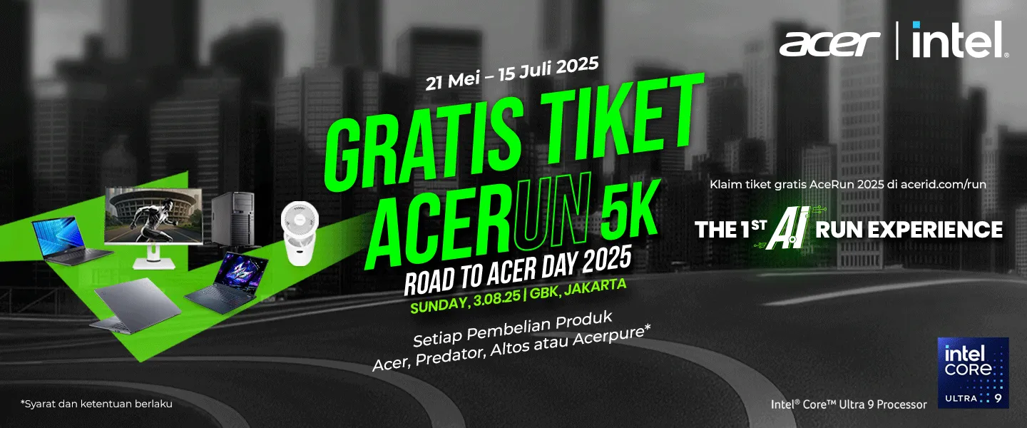 Promo Produk Acer Dapat Voucher Acer Run 5K 2025!