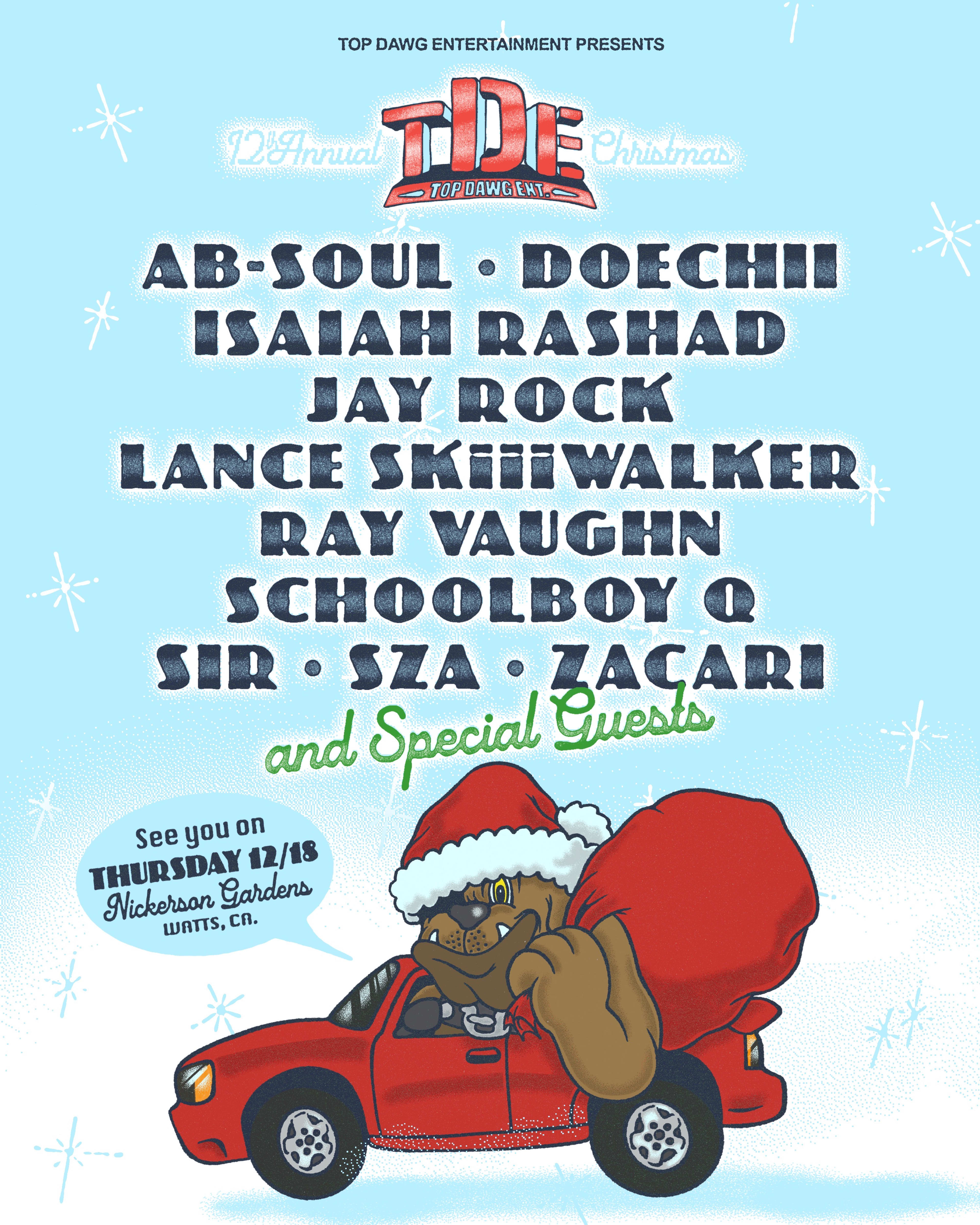 SZA, Doechii Get Festive for TDE Christmas Concert