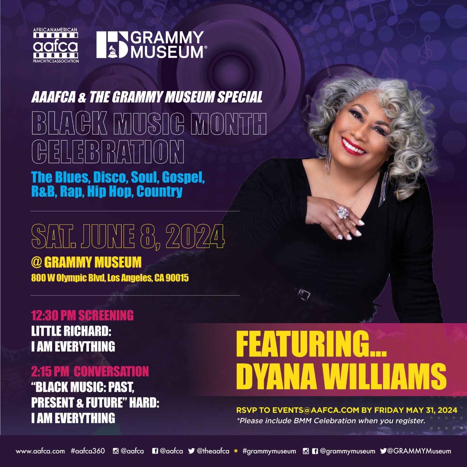 DYANA WILLIAMS BRINGING BMM TO GRAMMY MUSEUM