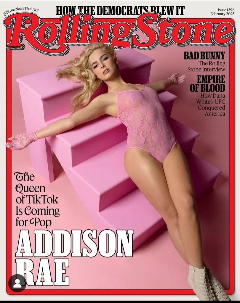 ADDISON RAE MAKES COVER OF ROLLING STONE