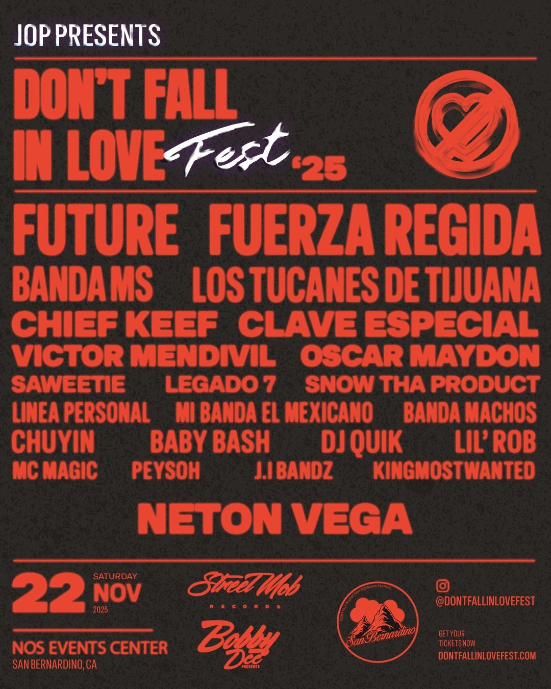 Fuerza Regida, Future Top JOP's Don't Fall in Love Fest