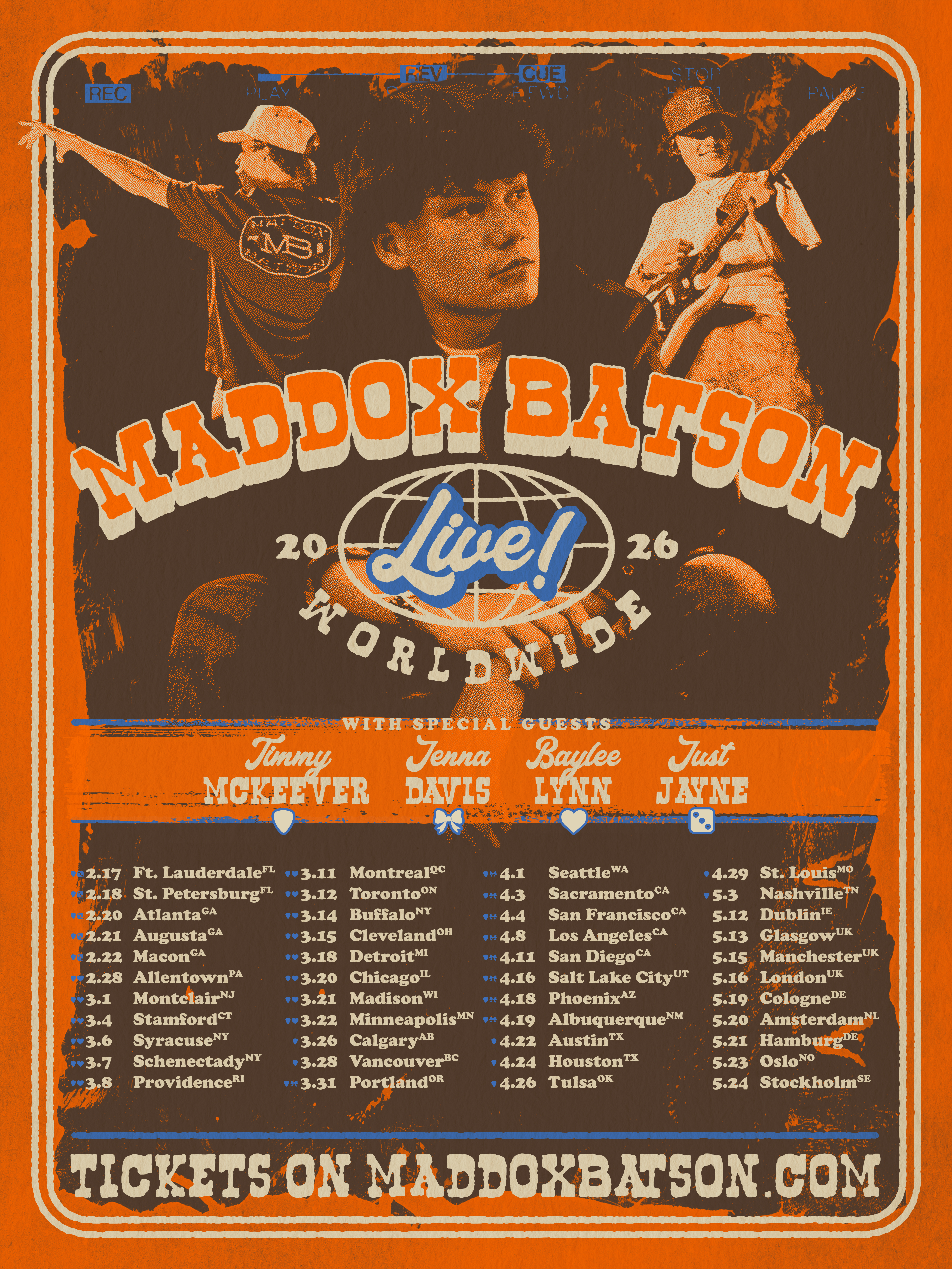 Maddox Batson Books First International Shows