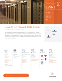 Advanced Data Center Services at DataBank EWR1 in Newark, NJ